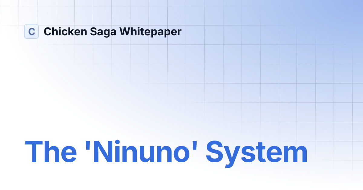 The 'Ninuno' System | Sabong Saga Whitepaper
